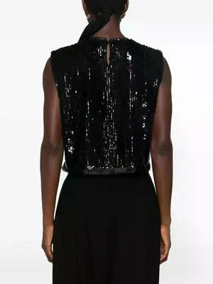 Simkhai Sequin-embellished Sleeveless Top - Black