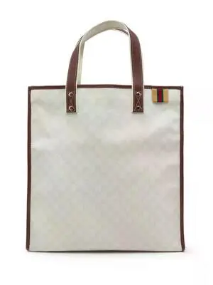 Gucci 2016-2026 Gg Supreme Web Tote Bag - White