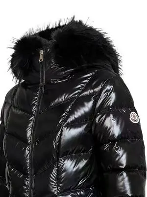 Moncler Fulmar Hooded Faux-fur Trim Quilted Coat