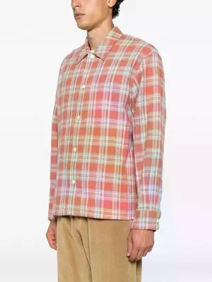 SECOND / LAYER Check-pattern Shirt - Orange