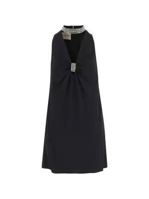 Valentino Garavani Jewel-embellished Ruffled Dress