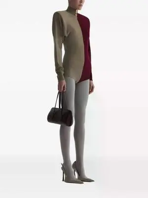 MUGLER Bi-color Cashmere Bodysuit