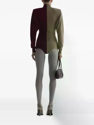 MUGLER Bi-color Cashmere Bodysuit