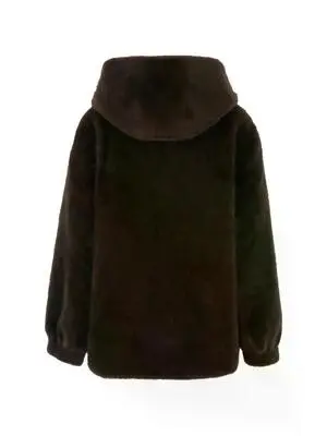 GIOVANNI PARIS Selena Hooded Faux-fur Coat - Brown