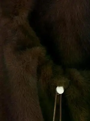 GIOVANNI PARIS Selena Hooded Faux-fur Coat