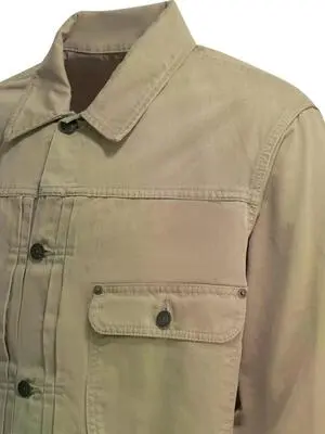 BEAMS Pleated-detail Denim Jacket