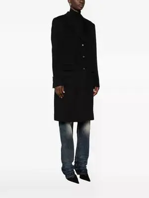 Dolce & Gabbana Single-breasted Logo-plaque Coat