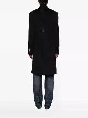 Dolce & Gabbana Single-breasted Logo-plaque Coat