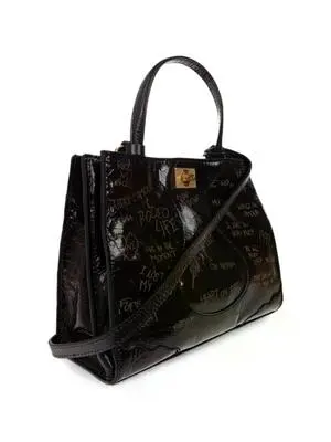 Zadig&Voltaire Graffiti-print Leather Tote Bag