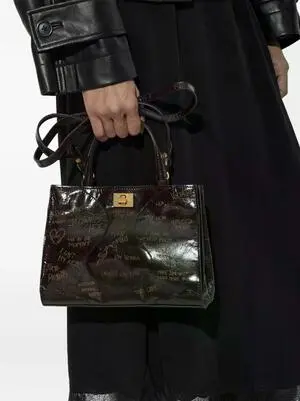 Zadig&Voltaire Graffiti-print Leather Tote Bag