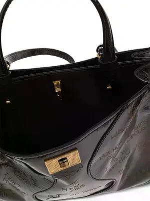 Zadig&Voltaire Graffiti-print Leather Tote Bag