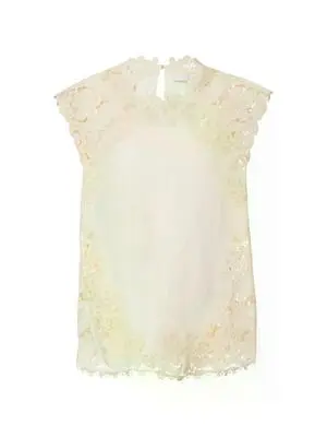 Ulla Johnson Amelie Guipure Lace-trim Top