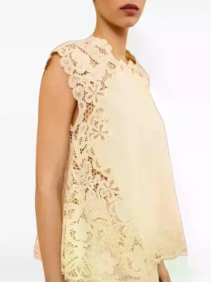Ulla Johnson Amelie Guipure Lace-trim Top