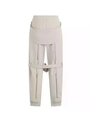 Moschino Buckle-strap Zip-detail Track Pants - Neutrals