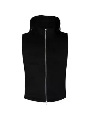 TOMBOLINI Hooded Cashmere Gilet - Black