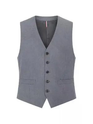 Thom Browne Super 120's Twill 5-button Vest