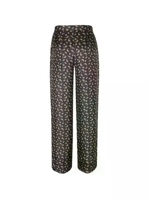 Max Mara Paisley-print Silk Trousers - Blue