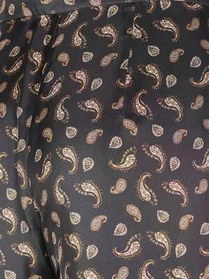 Max Mara Paisley-print Silk Trousers - Blue