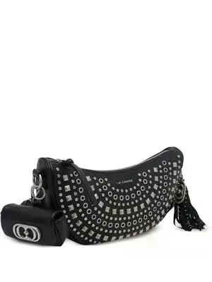 LA CARRIE Stud-embellished Crossbody Bag - Black