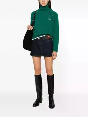 Liu Jo Button-detail Roll-neck Sweater - Green