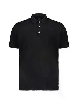 Fedeli Short-sleeve Polo Shirt - Black