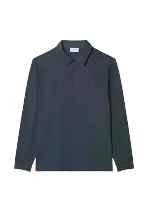 Lacoste Logo-patch Long-sleeve Polo Shirt - Grey