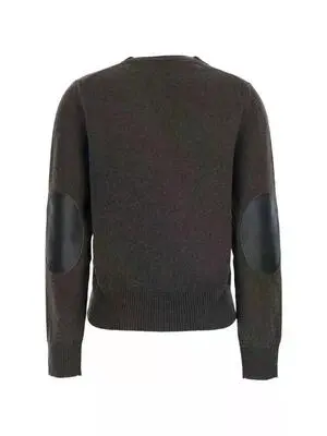 GRIFONI V-neck Elbow-patch Sweater