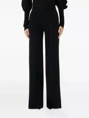 Blumarine Ribbed-waistband Wool Trousers