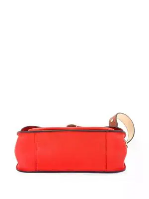 LOUIS VUITTON Vaugirard Handbag Monogram Canvas With Leather Satchel - Red