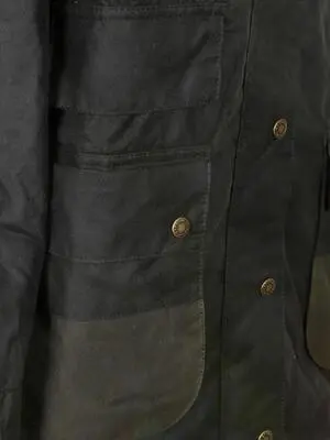 Barbour Modern Border Corduroy-collar Waxed Coat - Green