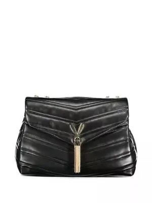 MARIO VALENTINO Quilted Leather Shoulder Bag - Black