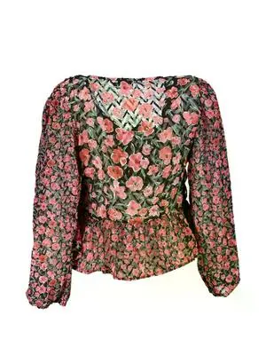 Desigual Floral-print Smocked Blouse - Pink