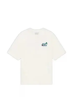 Drole De Monsieur Vine Slogan-embroidered T-shirt - White