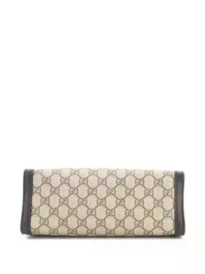 Gucci Padlock Chain Tote Gg Coated Canvas With Leather Small Shoulder Bag - Black