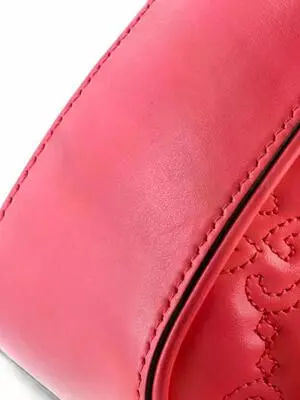 Gucci Zip Camera Bag Gg Matelasse Leather Small Shoulder Bag - Pink
