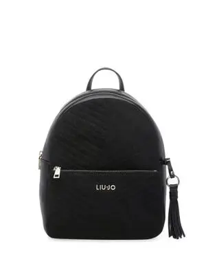 Liu Jo Chevron-quilted Tassel-detail Backpack - Black