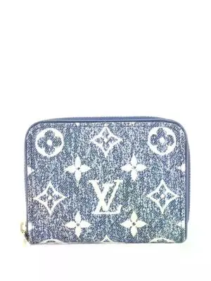 LOUIS VUITTON Zippy Coin Purse Monogram Jacquard Denim Small Wallets - Blue