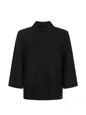 FAY High-neck Raglan-sleeve Sweater - Black