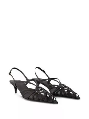 Balmain Caged Leather Sandals