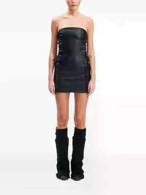 OW Lace-up Strapless Dress