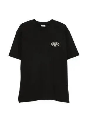 LES DEUX Worldwide Logo-print Cotton T-shirt - Black