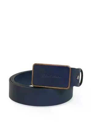 Dolce & Gabbana Logo-buckle Leather Belt - Blue