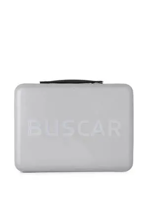 BUSCAR 1 Logo-print Grooved Vanity Case - Grey