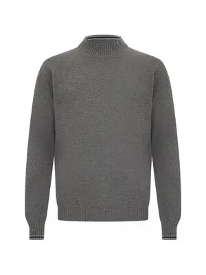 Fedeli Cashmere Mock-neck Sweater - Grey