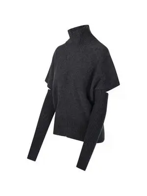 Federica Tosi Cut-out High-neck Sweater - Grey