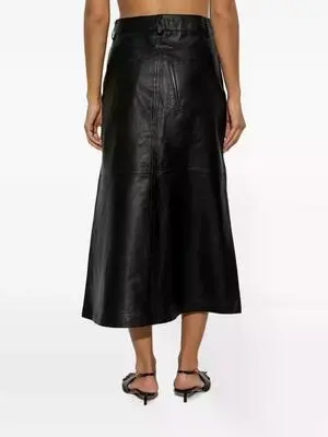 BY MALENE BIRGER Solene Leather Midi Skirt