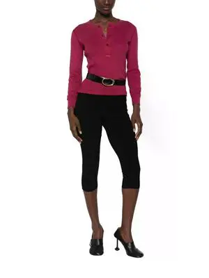 Chloé Button-placket Long-sleeve Top