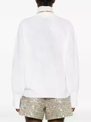 SIMONA CORSELLINI Cut-out Turtleneck Sweater - White