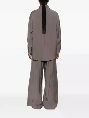 ELEH Knot-detail Long-sleeve Shirt - Grey