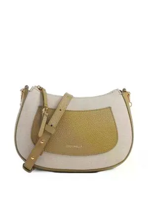 COCCINELLE Leather-trim Canvas Shoulder Bag